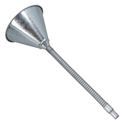 Steel Metal Funnel Flexible Hose / Shaft / Pipe Galvanised With Filter ...