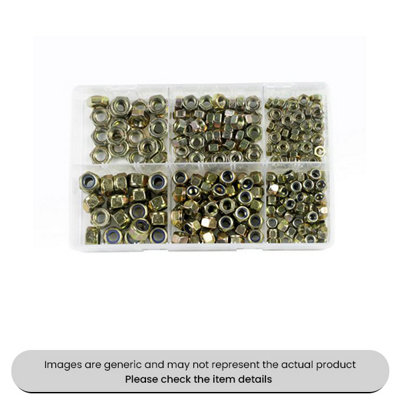 Steel Nuts & Nylon Insert Locking Nuts Metric Assorted Box 240pcs