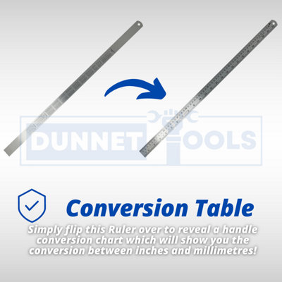 Steel Ruler Measuring Tool 60cm Imperial Metric DIY Joiner Carpenter ...