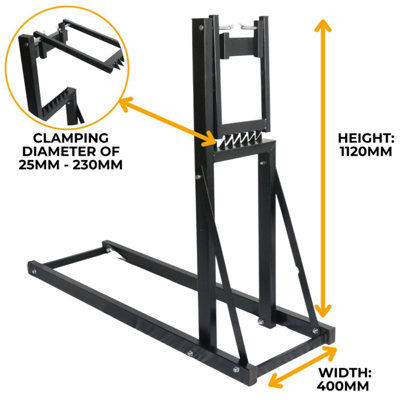 Steel Saw Horse Ground Spikes for Stability - Sturdy Log Cutting Stand ...