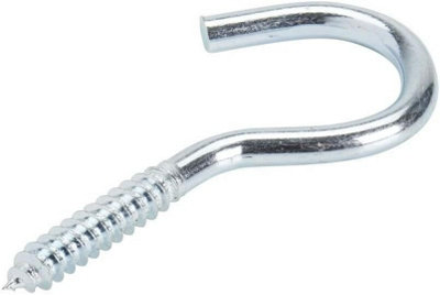 Steel Screw Hook Nails Large S Wall Fixing Hanging Steel 100mm BZP Pack ...