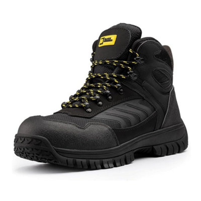 Steel Toe Cap and Heavy-duty Midsole Boots for Men Suede Leather S3 SRC ...