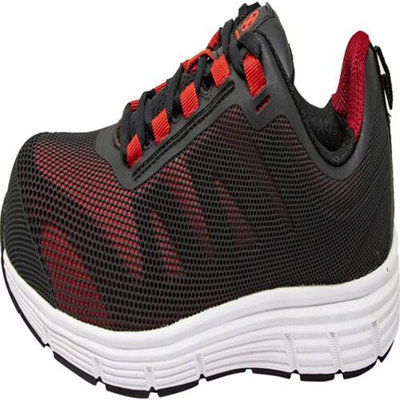 Steel Toe Cap Safety Trainers Boot Red Size 10 | DIY at B&Q