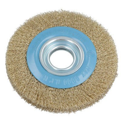 Steel Wire Wheel / Brush with shaft adapters for 6" and 8" Bench Grinders