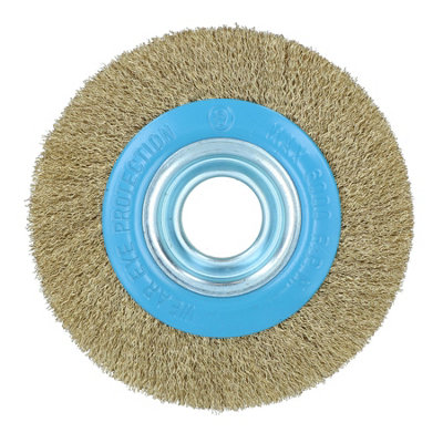 Steel Wire Wheel / Brush with shaft adapters for 6" and 8" Bench Grinders