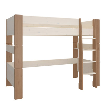 Steens For Kids High Sleeper in Whitewash Grey Brown Lacquered