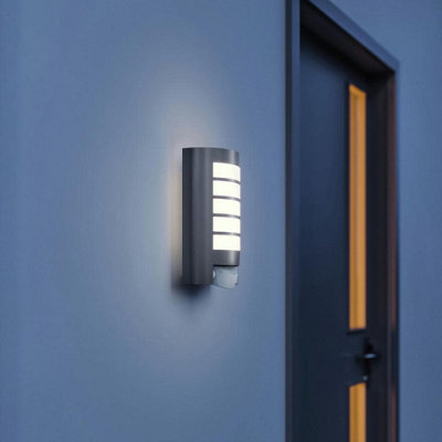 Steinel L 12 S Anthracite Modern Outdoor Wall Light PIR Motion Sensor ...