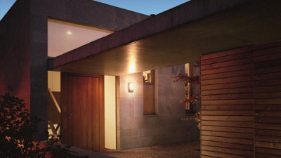 Steinel L 12 S Anthracite Modern Outdoor Wall Light PIR Motion Sensor ...