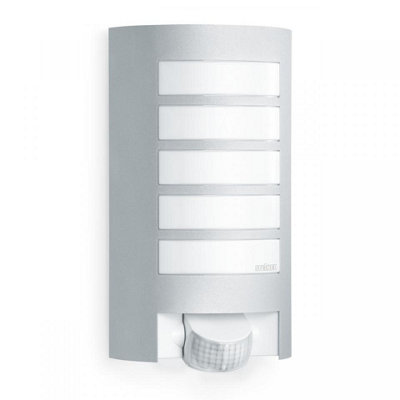 Steinel L 12 S Silver Modern Outdoor Wall Light PIR Motion Sensor ...
