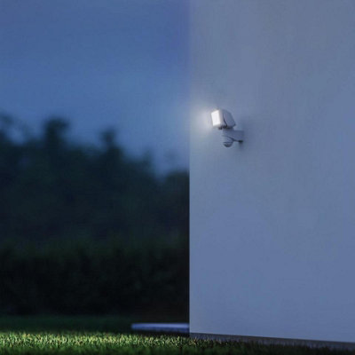 Steinel LS 300 S White LED Flood Light PIR Motion Sensor Security Light ...