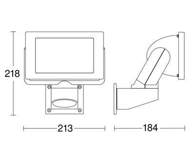 Steinel LS 300 White LED Flood Light NO Sensor Spotlight Aluminium