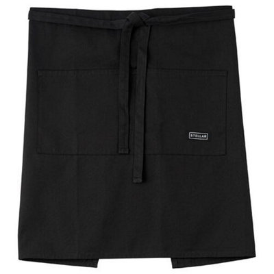 Stellar Textiles 55cm Black Waist Apron