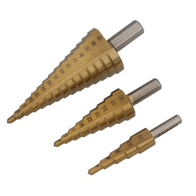 Step Drill Cone Cutter Set 3pc HSS 4 32mm