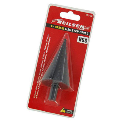 Step Drill HSS Steel Titanium Cone Bit 4mm - 42mm (Neilsen CT5223)