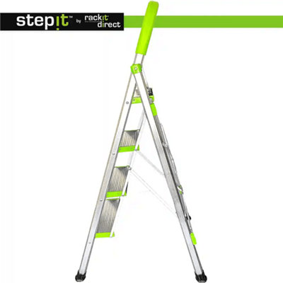 StepIt 4 Step Ladder 3 Year Warranty 150kg Capacity Portable Folding ...