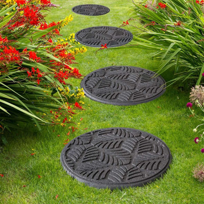 Stepping Stones Recycled Rubber Path Eco Friendly Weatherproof with Geo ...