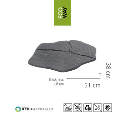 Stepping Stones Recycled Rubber Path Eco Friendly Weatherproof with ...