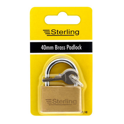 Sterling Economy Br Padlock Br/Silver (One Size) | DIY at B&Q