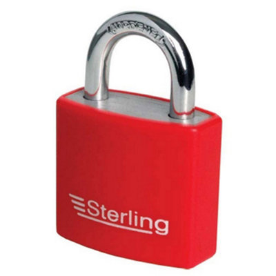 Sterling Padlock Red (40mm) Quality Product | DIY at B&Q