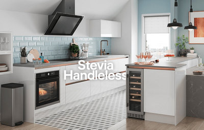 B&q kitchen units white gloss store