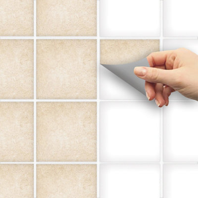 Stick and Go 18 Tile Stickers : Stoneleigh - To stick over 10cm x 10cm ...