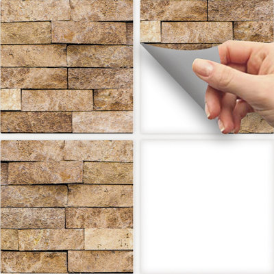 Stick and Go 8 Tile Stickers : Splitstone - To stick over 15cm x 15cm ...