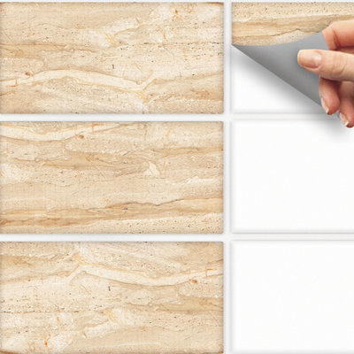 Stick and Go 9 Tile Stickers : Sahara - To stick over 20cm x 10cm (8x4 ...