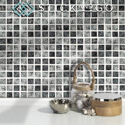 Buy Stick and Go Self Adhesive Stick On Tiles Granite Mosaic 4" x 4 ...