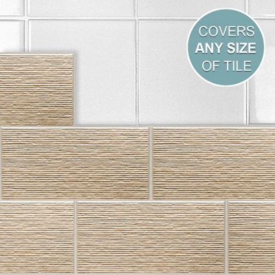 Stick and Go Self Adhesive Stick On Tiles Stone Riven 8" x 4" Box of 8 ...