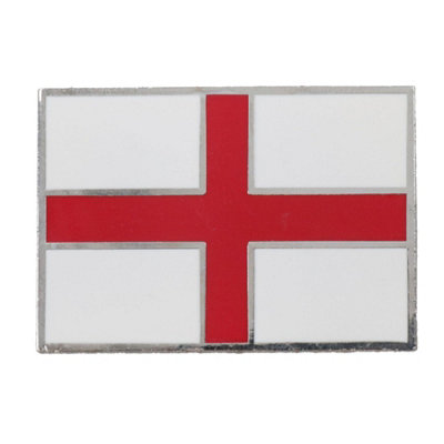 STICK ON METAL ENGLAND ST GEORGES FLAG EMBLEM STICKER 40MM X 25MM