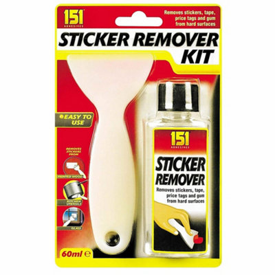 Sticker Gum Remover Kit Set Scraper Sticky Residue Window Glass Wood Metal
