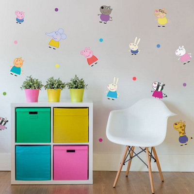 Stickerscape Peppa Pig and Friends Wall Sticker Pack Children's Bedroom ...