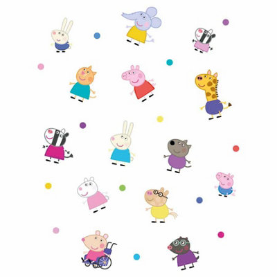 Stickerscape Peppa Pig and Friends Wall Sticker Pack Children's Bedroom ...