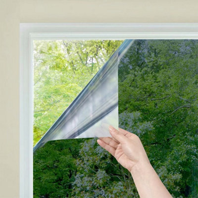 Sticky Back One Way Privacy Mirror Window Film (L)100cm (W)100cm