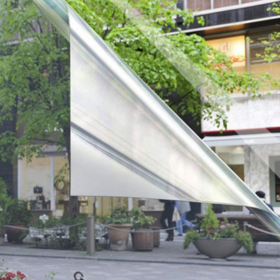 Sticky Back One Way Privacy Mirror Window Film (L)200cm (W)50cm