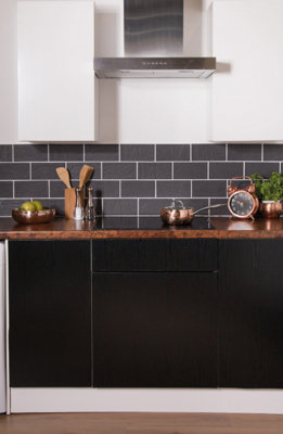 STICKY BACK PLASTIC WRAP 67.5cm DC FIX BLACK ASH WOOD SELF ADHESIVE ...