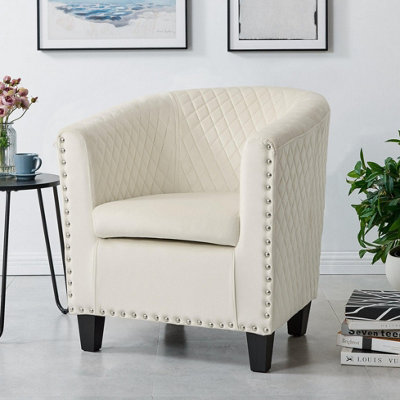 Stilo Tub Chair - Velvet Cream