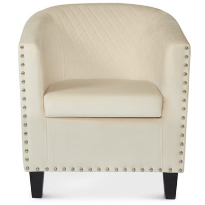 Stilo Tub Chair - Velvet Cream