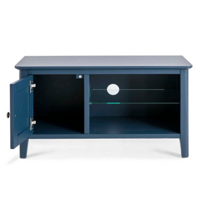 Stirling Blue 90cm TV Unit - Fully Assembled By Roseland Furniture