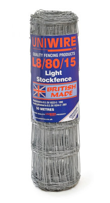 Stock Fence L8/80/15 Wire Fencing Dog Proofing 80cm tall - 50m | DIY at B&Q