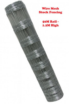 Stock Fencing Wire Mesh Barrier 1.2M (Galvanised Animal Netting Fence ...