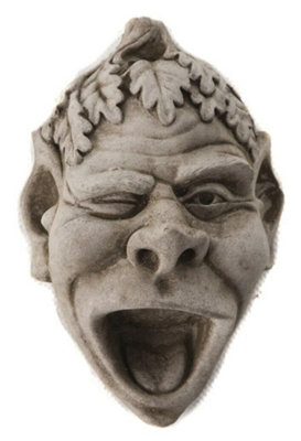 Stone Cast Cheeky Winking Sprite garden Plaque