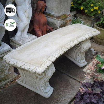 Stone Cast Florentine Design Outdoor Garden Bench BN1