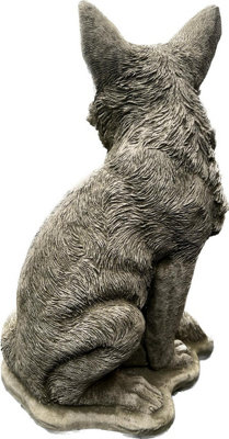 Stone Cast 'Fox' Garden Sculpture