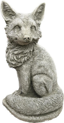 Stone Cast 'Fox' Garden Sculpture