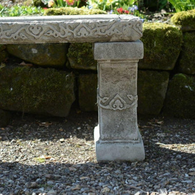 Stone Cast Garden Bench Seat Kazakh Design