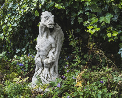 Stone Cast Gatekeeper Dragon Gargoyle Statue