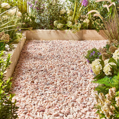 Stone Chippings Rose Glacier Pebbles 14-20mm Garden Gravel Patio Aggregates