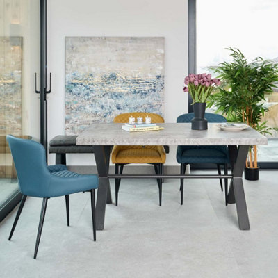 Faux concrete dining table store