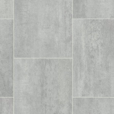 Stone Effect Light Grey Anti-Slip Contract Commercial Heavy-Duty Vinyl ...